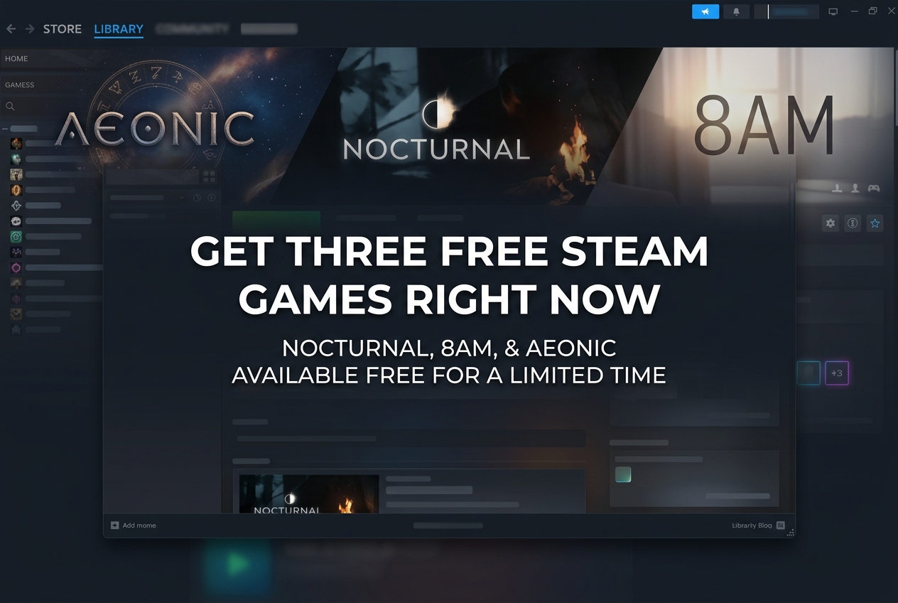 3 Free Steam Games Right Now: Nocturnal, 8AM, Aeonic